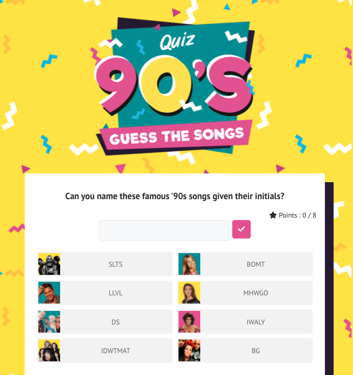 Guess The 90s Music
