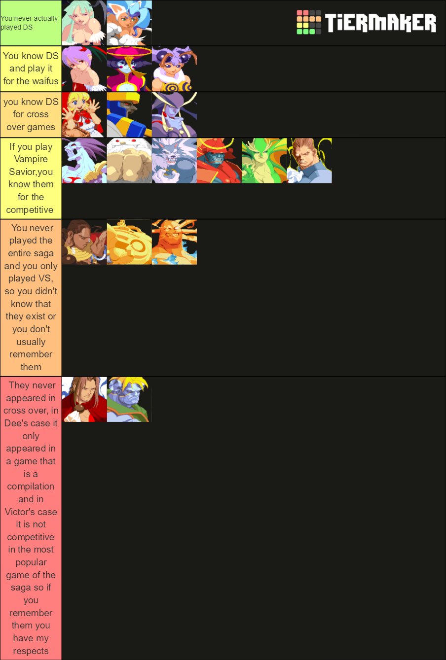 Darkstalkers 3 Characters