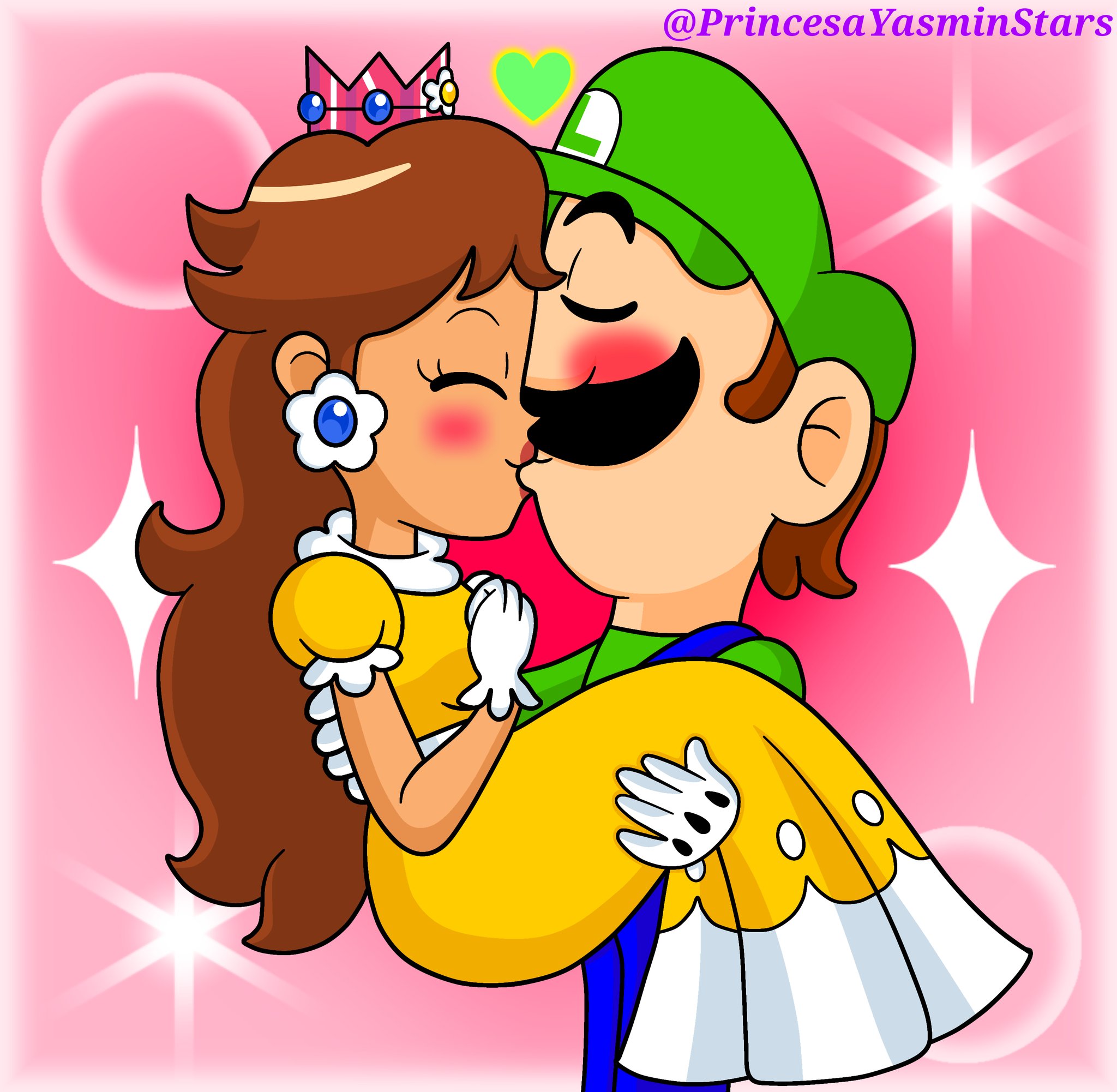 Luigi And Daisy Kissing