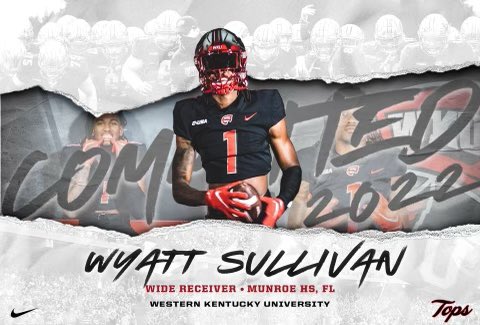 2022 3* WR Wyatt Sullivan commits to WKU : r/CFB