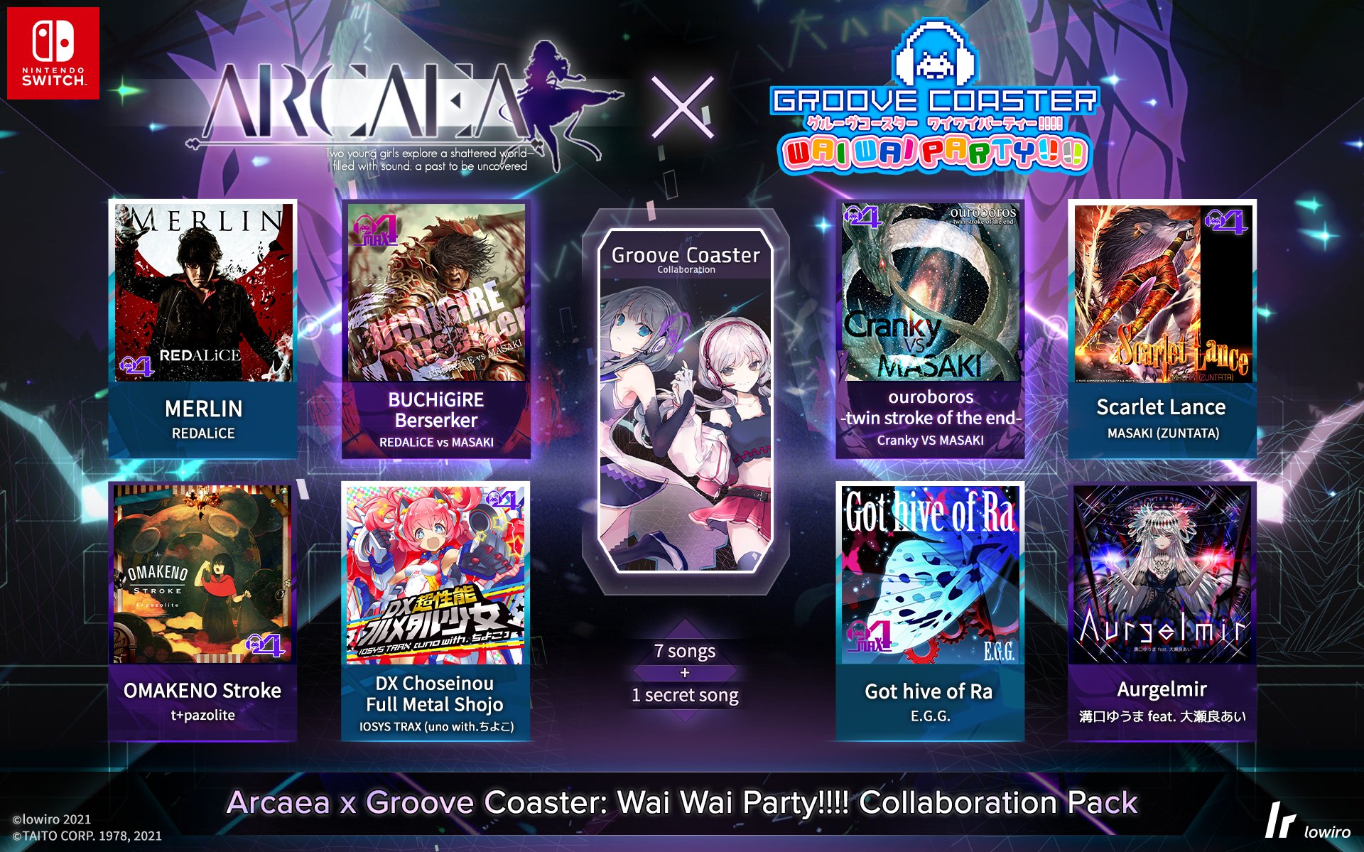 Arcaea on Twitter: "Arcaea's first Nintendo Switch DLC, its collaboration with Groove Coaster ...