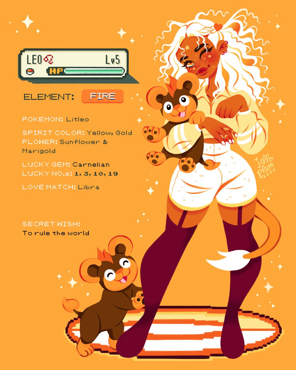 「Zodiac Pokémon Trainer - Leo + Litleo 」|Sammie☁️🌸 のイラスト