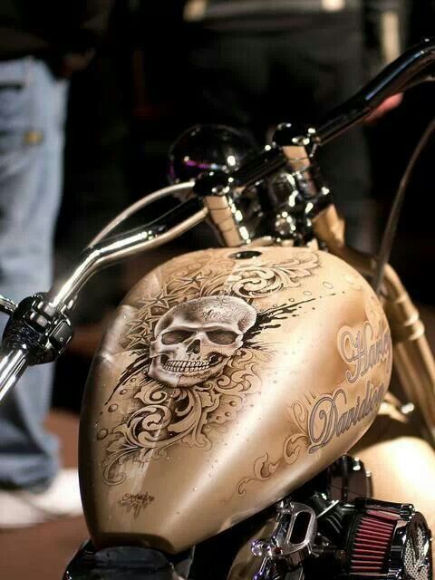 Custom Motorcycle Paint Skulls