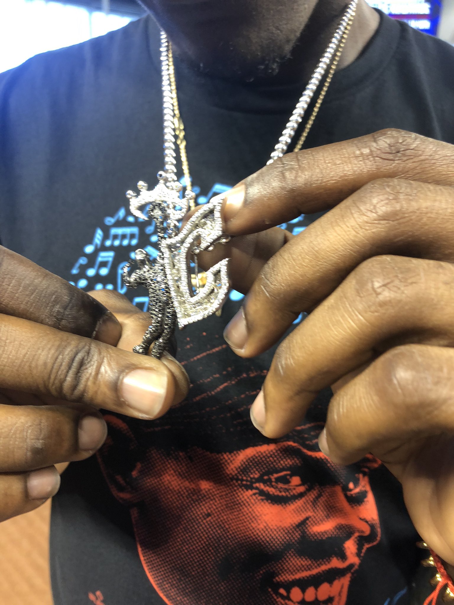 David Wilson on Twitter: "Jazz Chisholm Jr.'s new chain/logo has a silhouette of his leaping ...