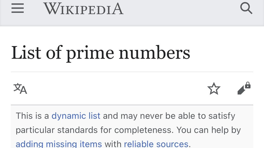 Wikipedia list of prime numbers - proxylasem