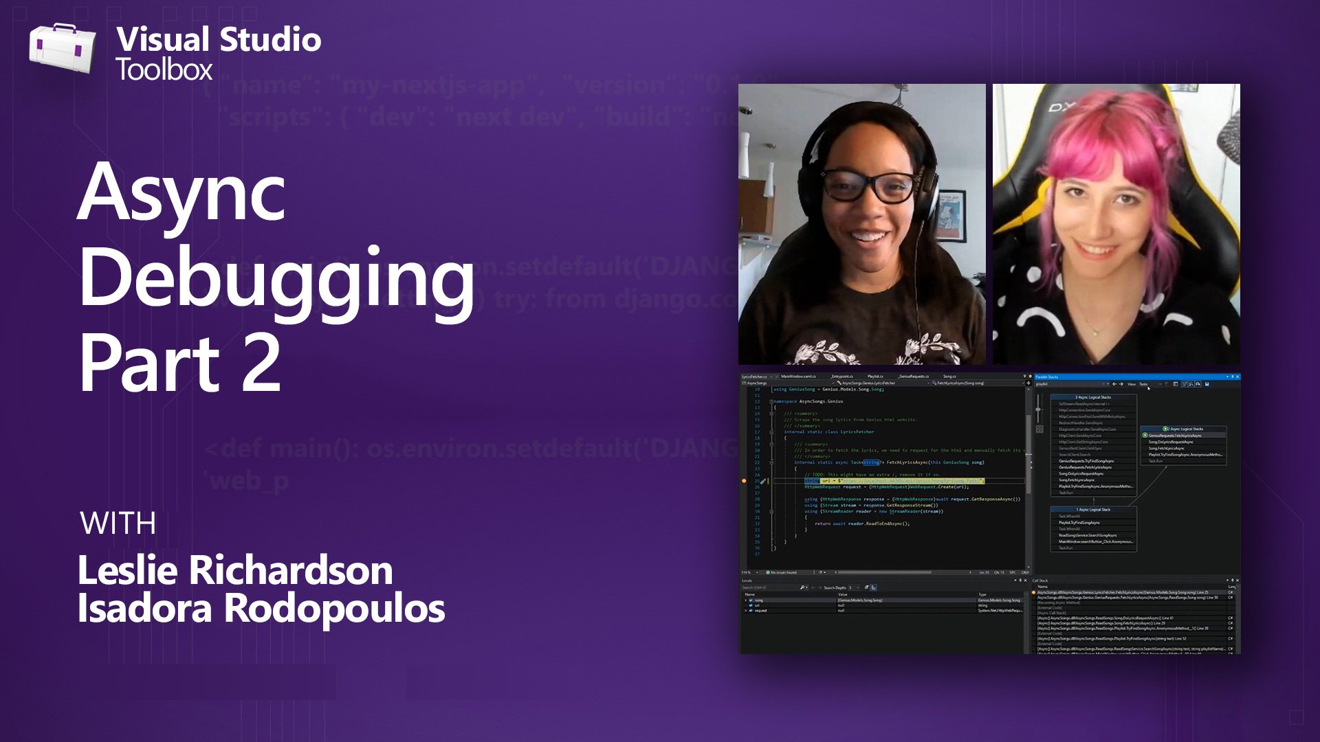 Microsoft Visual Studio on Twitter: "Join Leslie Richardson and Isadora Rodopoulos for the ...