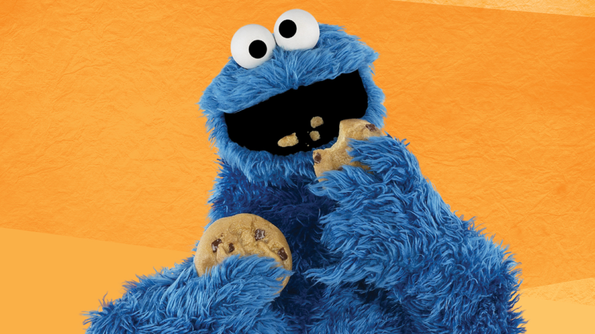 Cookie Monster Eating Cookies Wallpaper