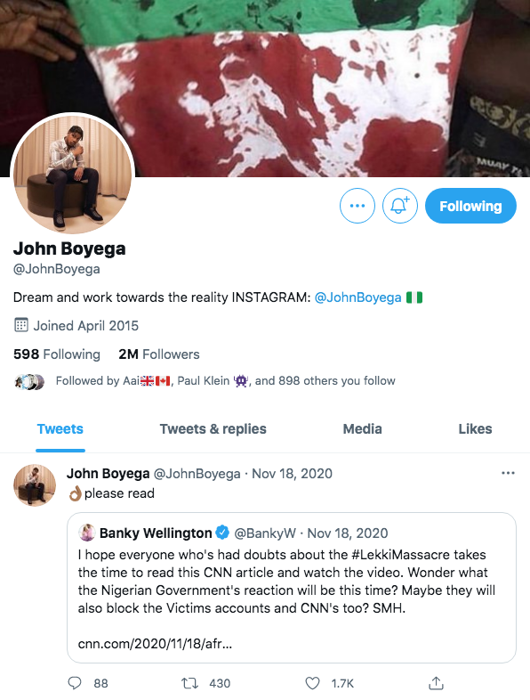 John Boyega Twitter