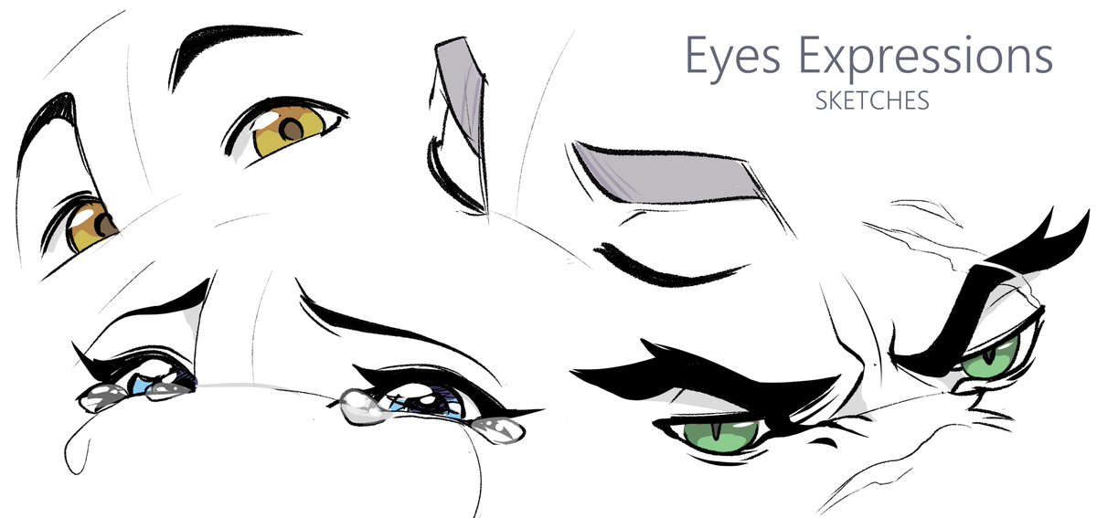 Focused Eyes Cartoon