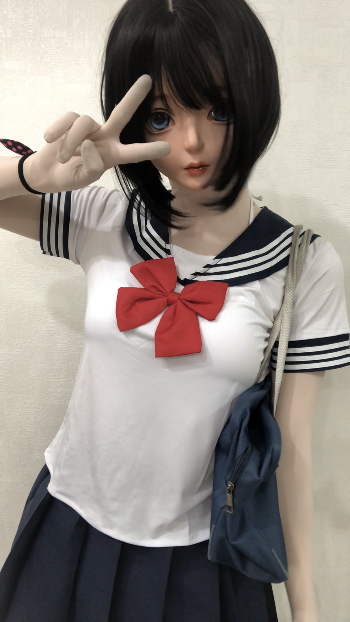 OsayulovE on Twitter: "早安呀～又到了上課的時間啦～（出門咯X) #kigurumi #ドール面 #JK https://t.co/eUq8OgxueU" / Twitter