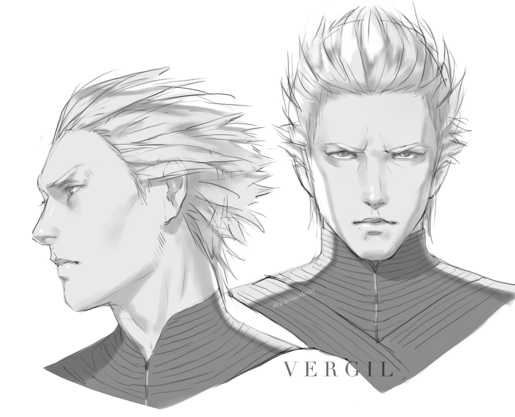 Vergil Devil May Cry Drawing