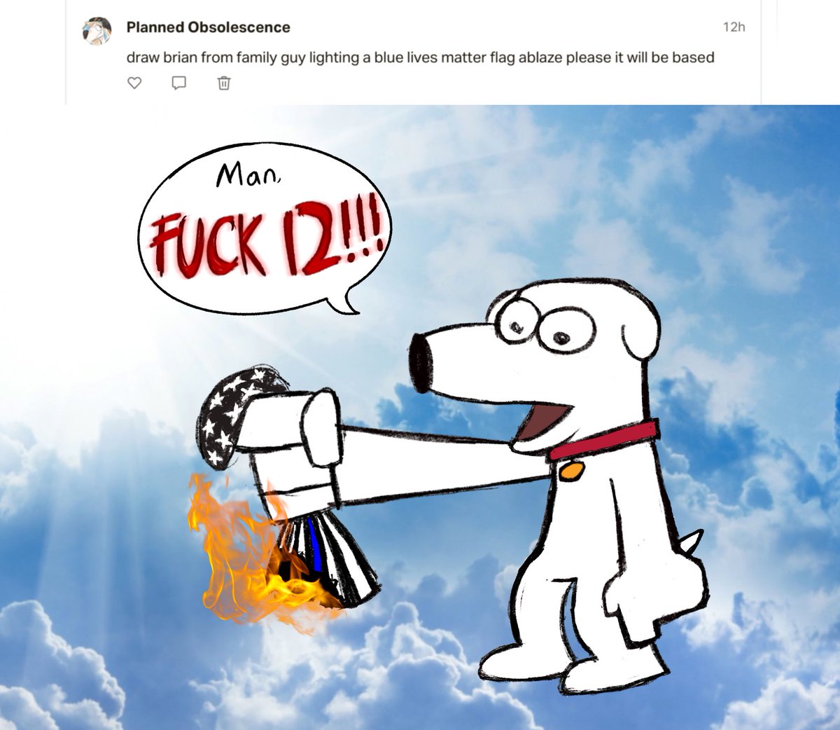 「brian griffin, but based 」☠️ HAPPY ☠️の漫画