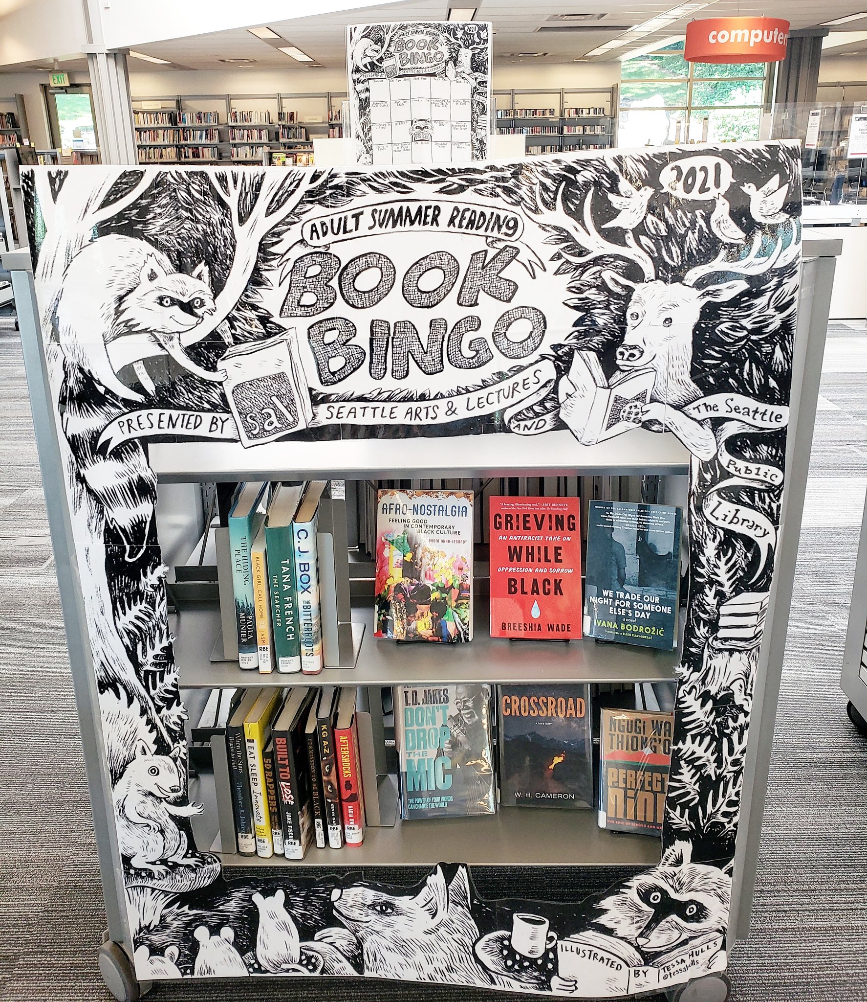 Warren Chin on Twitter: "Adult Summer Reading: Book Bingo Display at ...