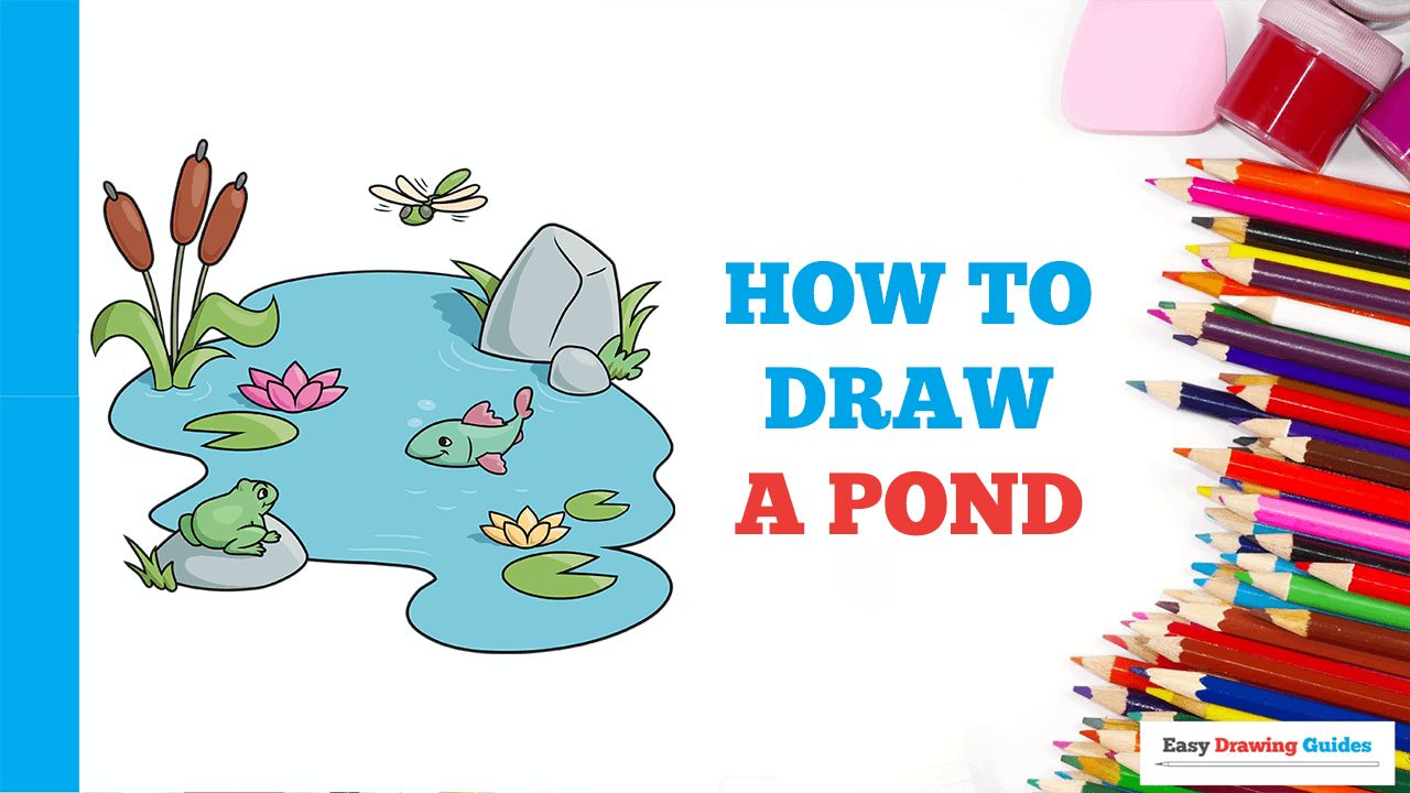 Pond Drawing For Kids