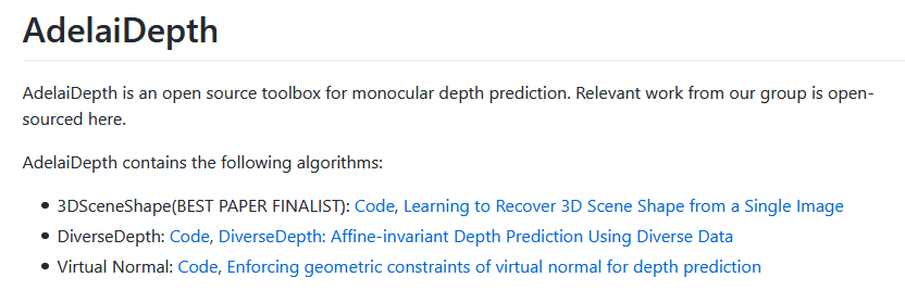 mer2 on Twitter: "GitHub - aim-uofa/AdelaiDepth https://t.co/H0MIb5cO14 なるほど、良く見てみるとアドビライセンスなのは ...
