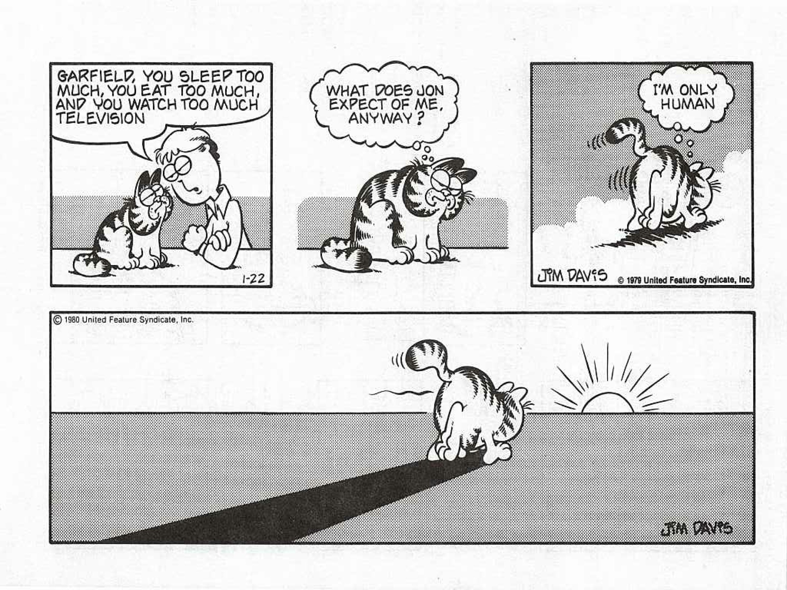 Garfield Comic Strips Black And White