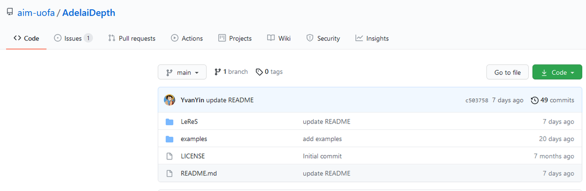 mer2 on Twitter: "GitHub - aim-uofa/AdelaiDepth https://t.co/H0MIb5cO14 なるほど、良く見てみるとアドビライセンスなのは ...