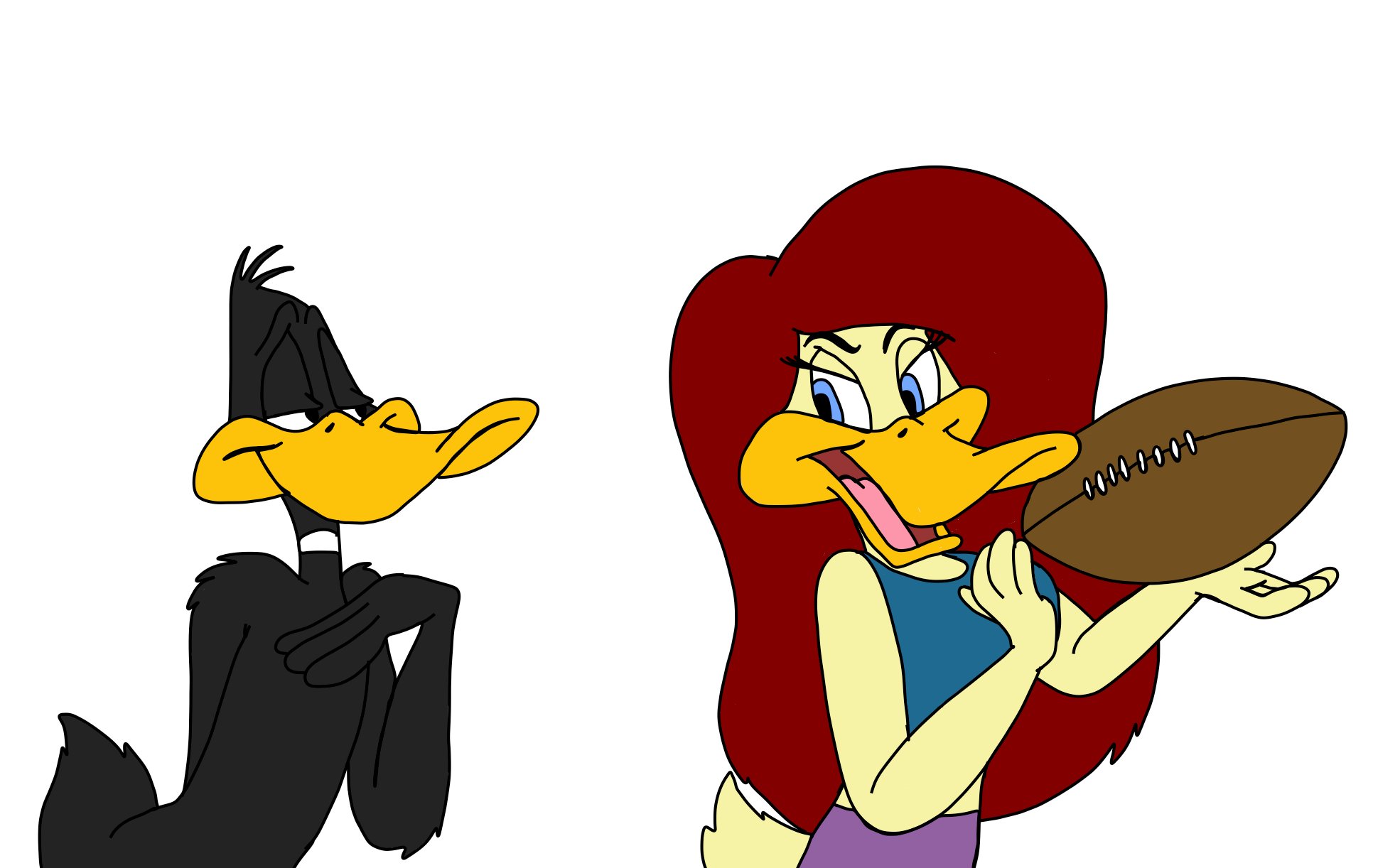 Daffy Duck And Tina Duck