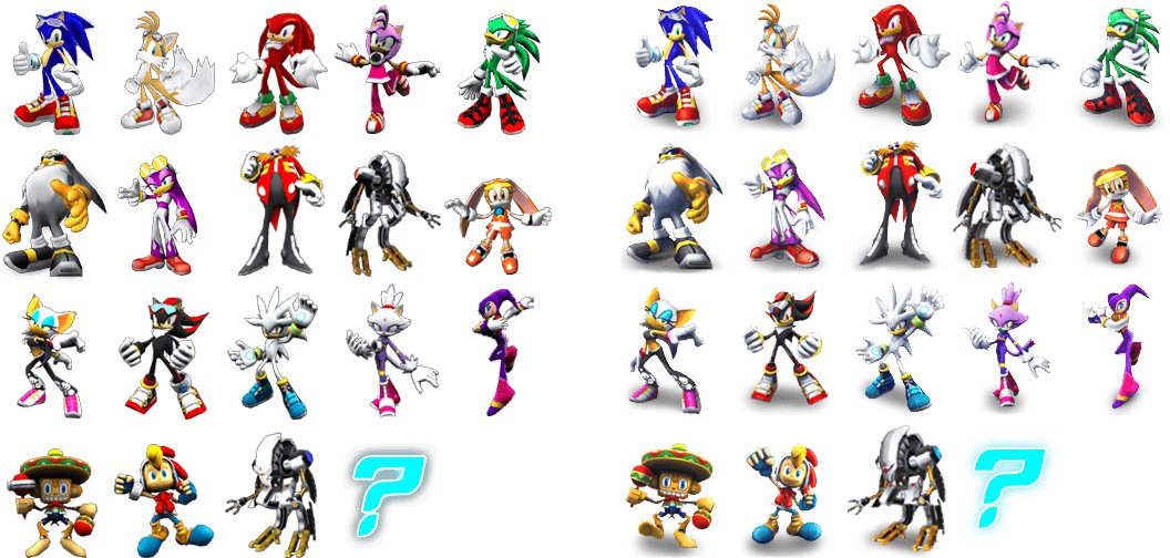 Sonic Riders Zero Gravity Characters