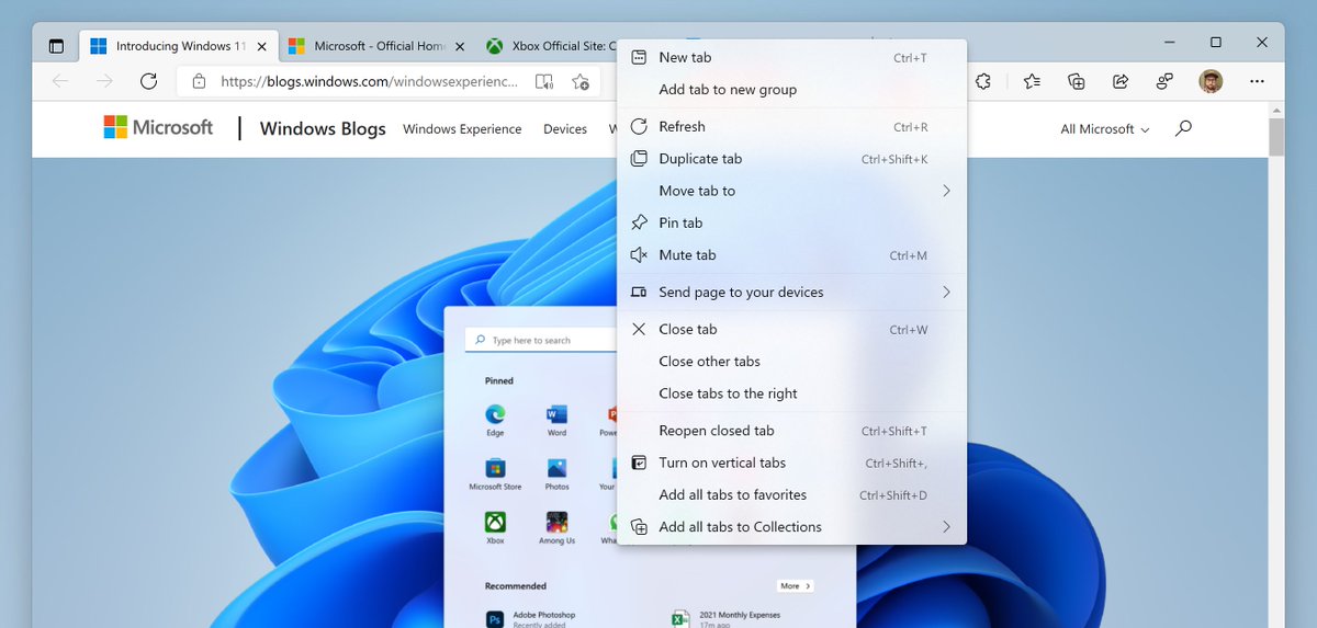 Edge recieves a visual update to match some aspects of Windows 11. : r ...