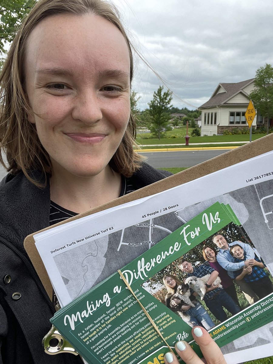 Greta Neubauer (WI-AD-66): We’re back out knocking on doors, as an ...