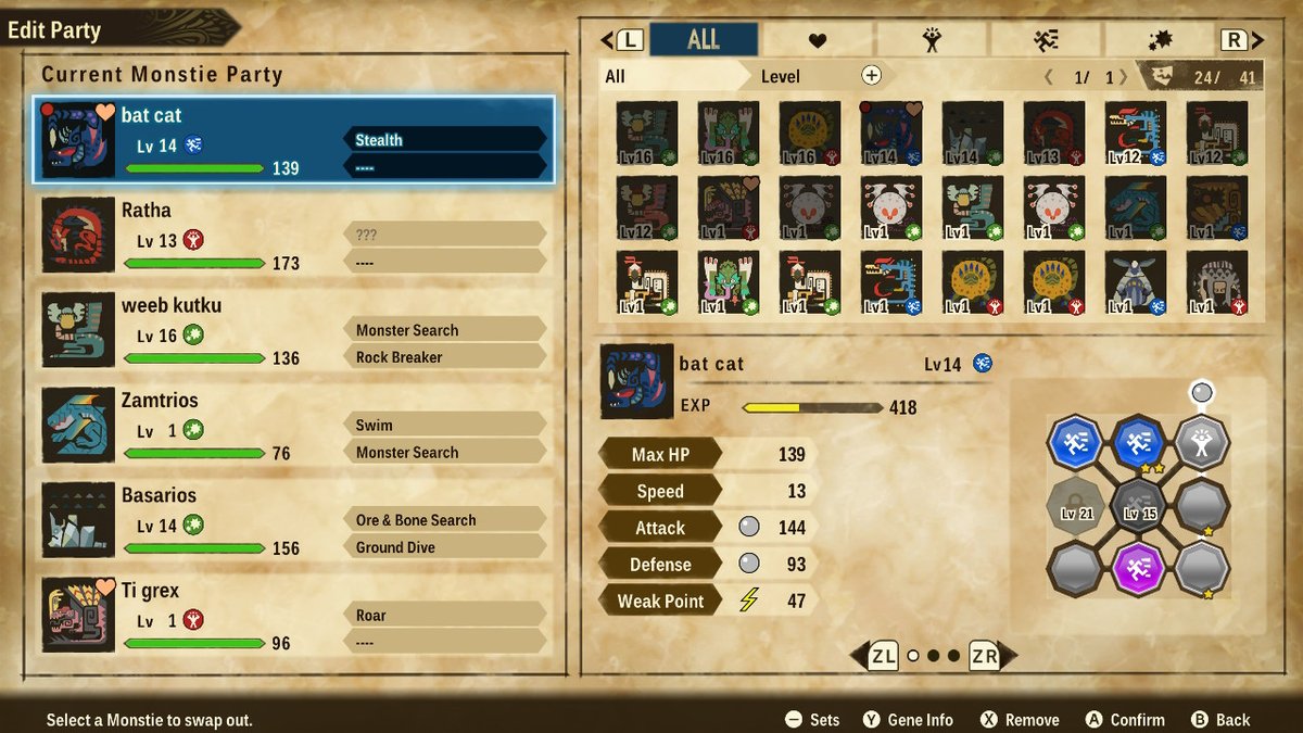 Valcadav🇰🇿 on Twitter: "#MHStories2 #NintendoSwitch my mhst 2 party and funny basarios kinship ...