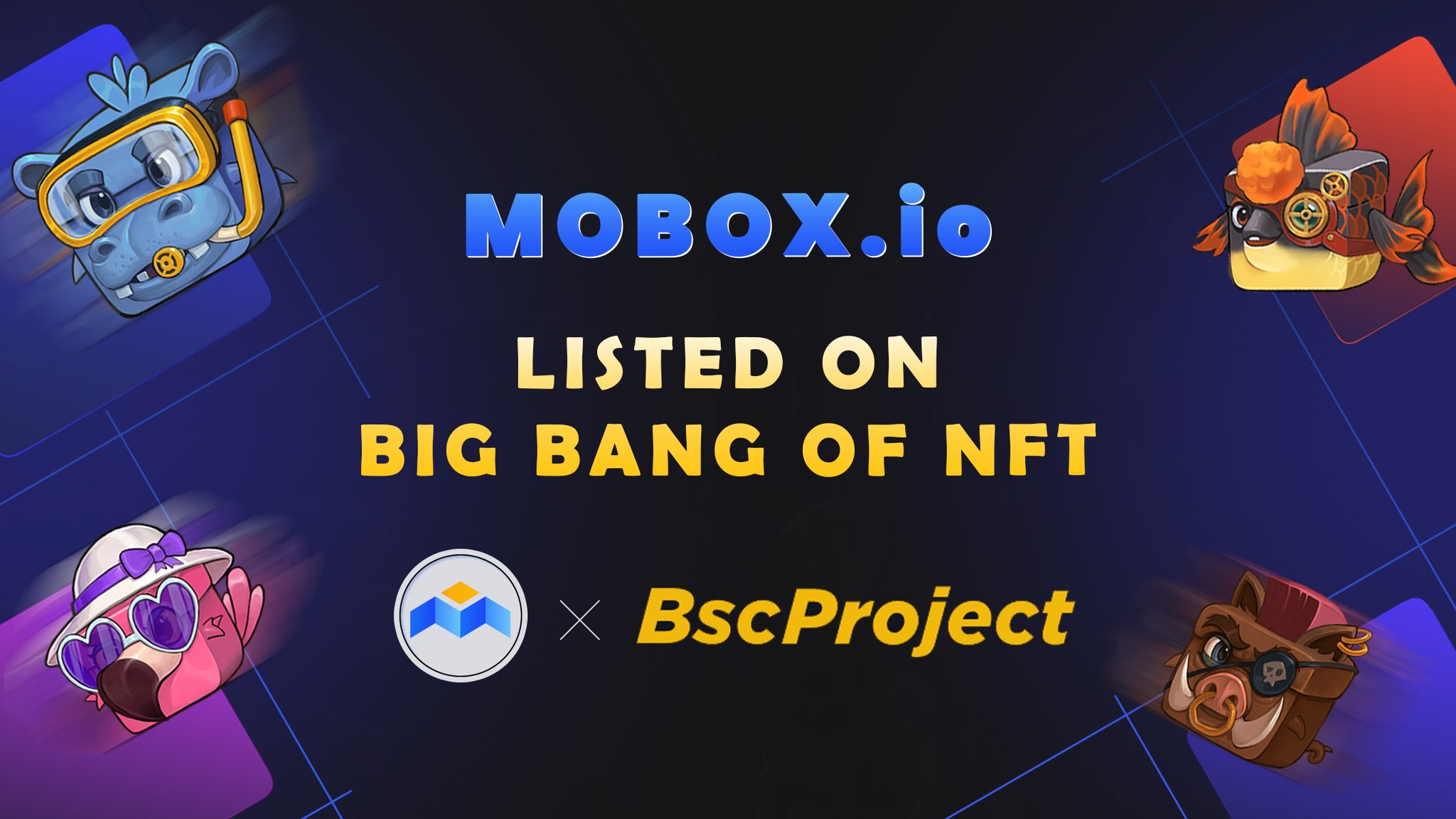 MOBOX on Twitter: "MOBOX is the🥇#NFT #GAME on #BSC 🙌 & We now Join the @BscProjectOrg BIG BANG ...