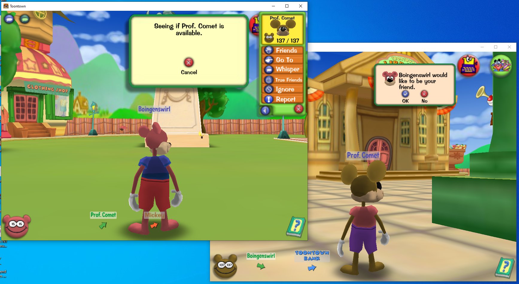 Open Toontown on Twitter: "Hi, anybody wants to be friends? 👀…