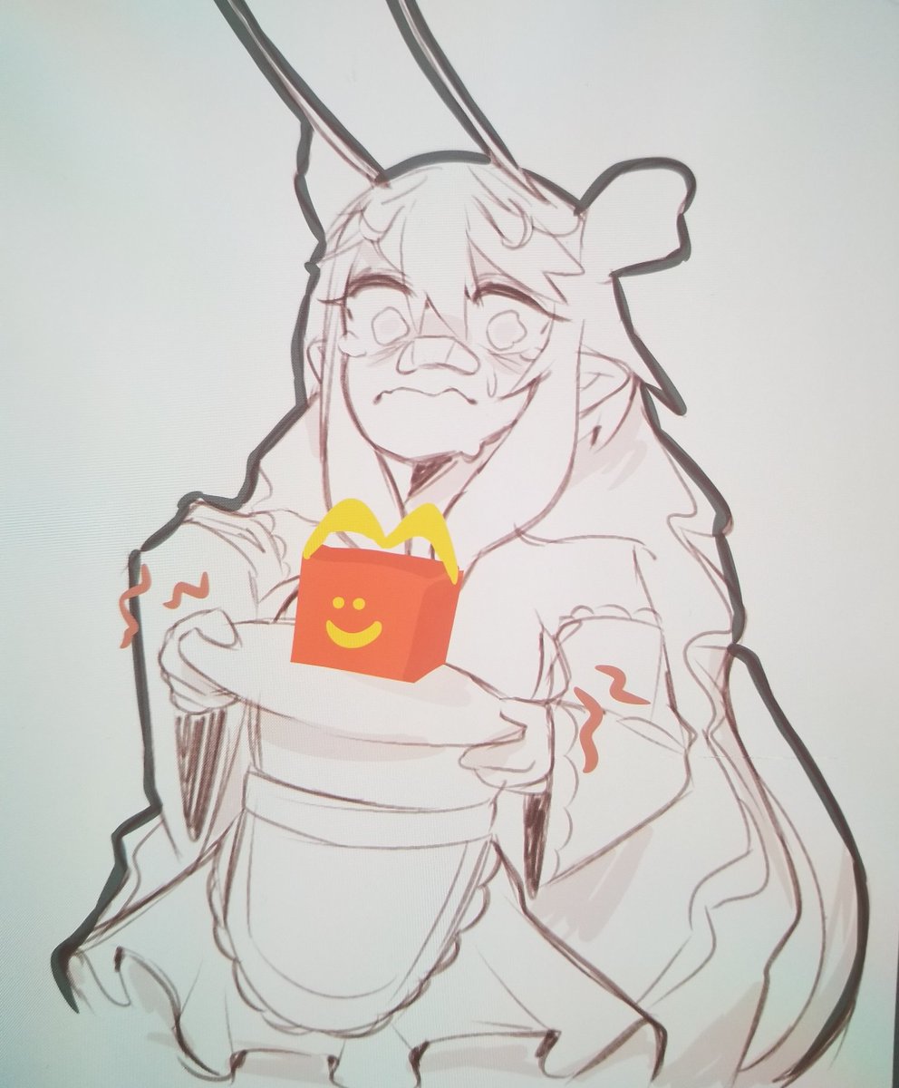 「snussy got you a mcdonald's meal 」|Char/Topo 🌿COMM CLOSED🌿のイラスト