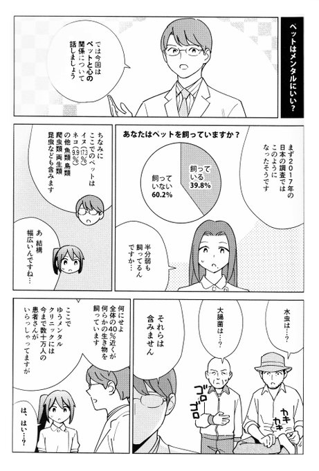 ペットとメンタルの安定は密接に関係しています。 ゆうきゆう💖マンガで心療内科中居正広さんココロのナカイ出演 さんのマンガ ツイコミ仮