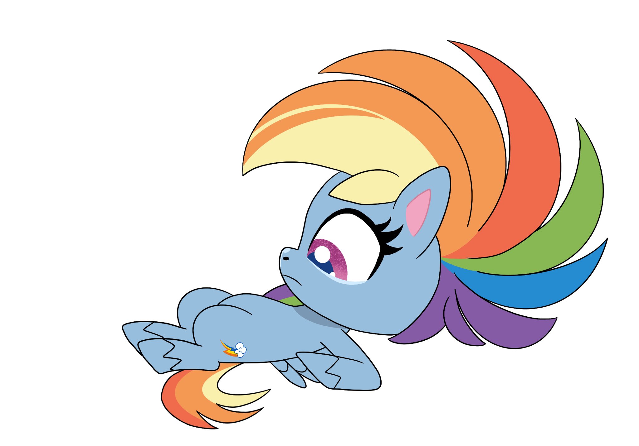 Rainbow Dash Running Scared