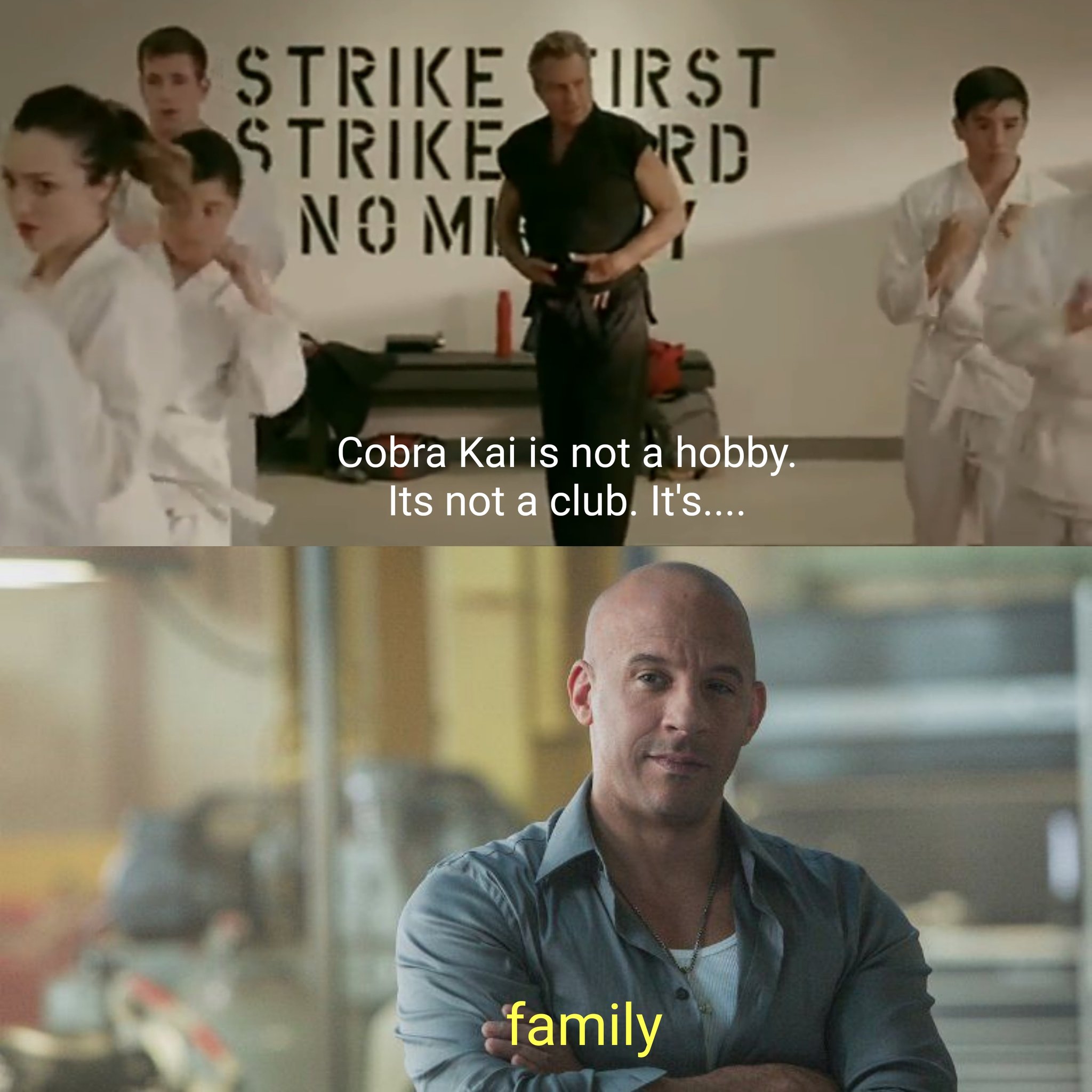 Cobra Kai Meme Cobra Kai Creators On That Big Red And Little Red