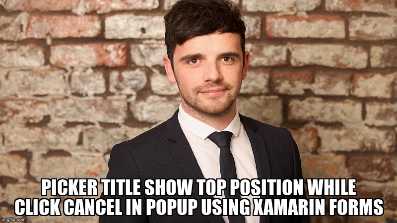 Meme Overflow On Twitter Picker Title Show Top Position While Click Cancel In Popup Using
