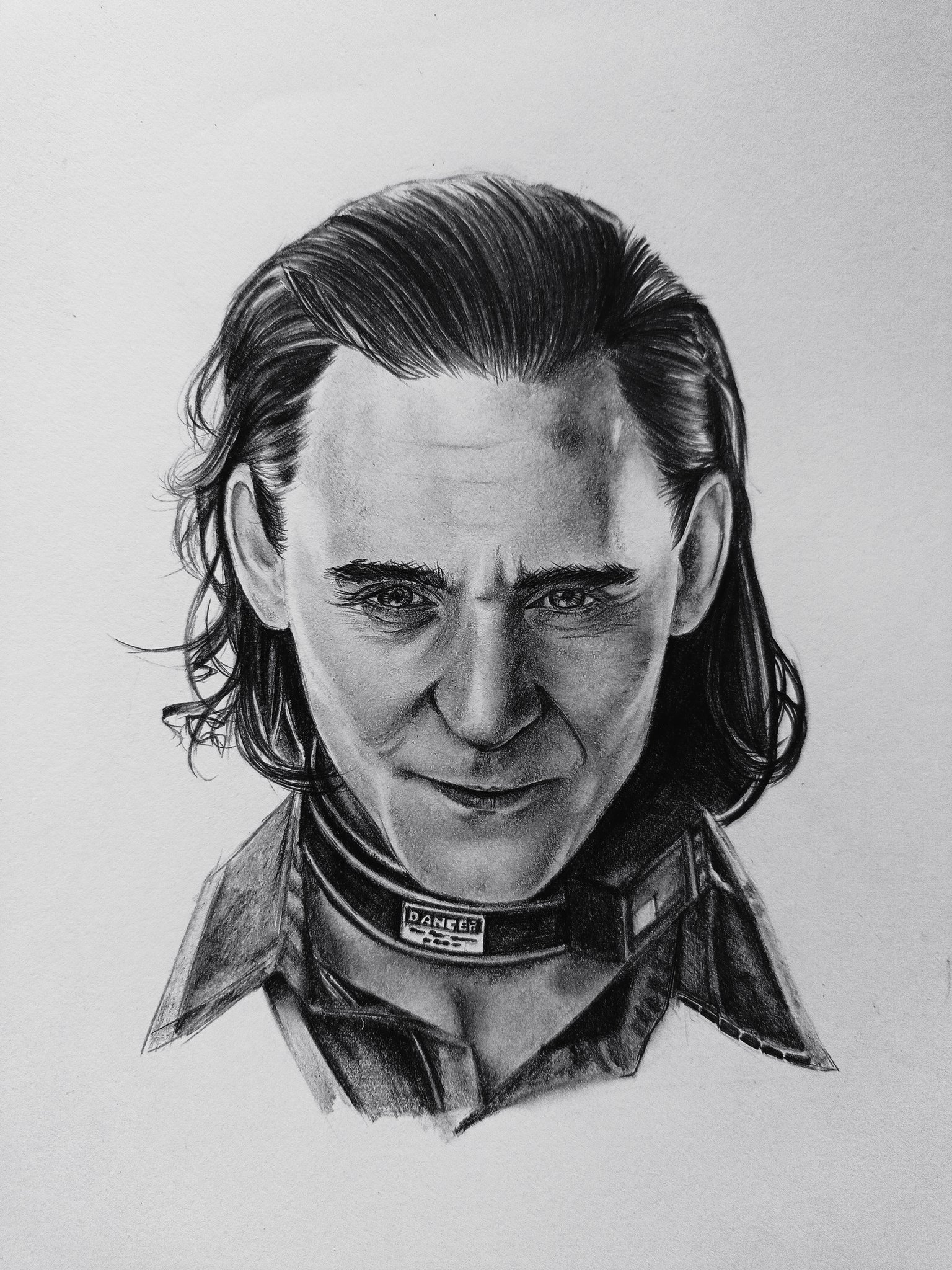 Loki Pencil Drawing Loki Portraits Drawings & Illustration,
