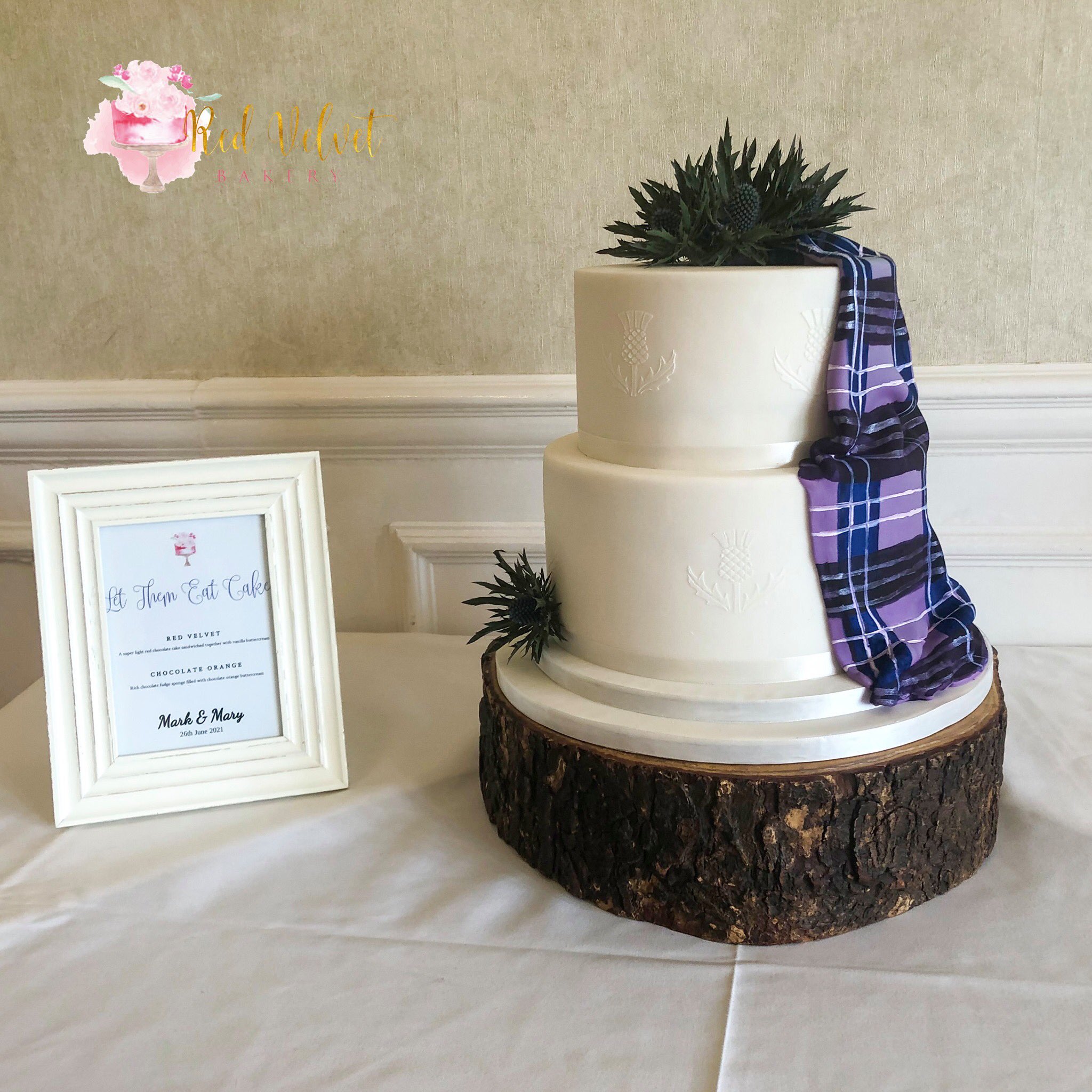 Scottish Themed Wedding Cake