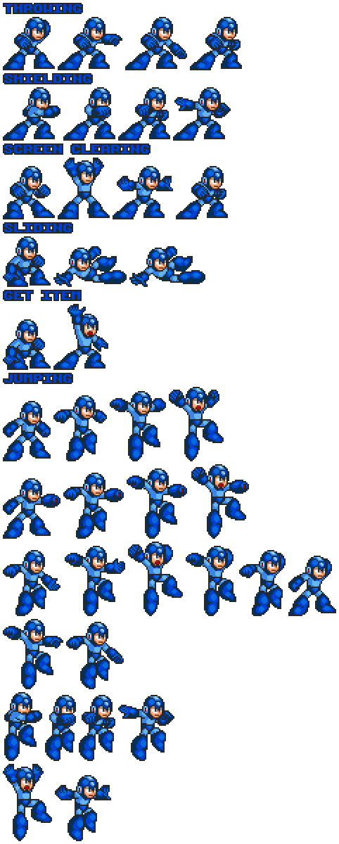 Megaman Sprite Grid