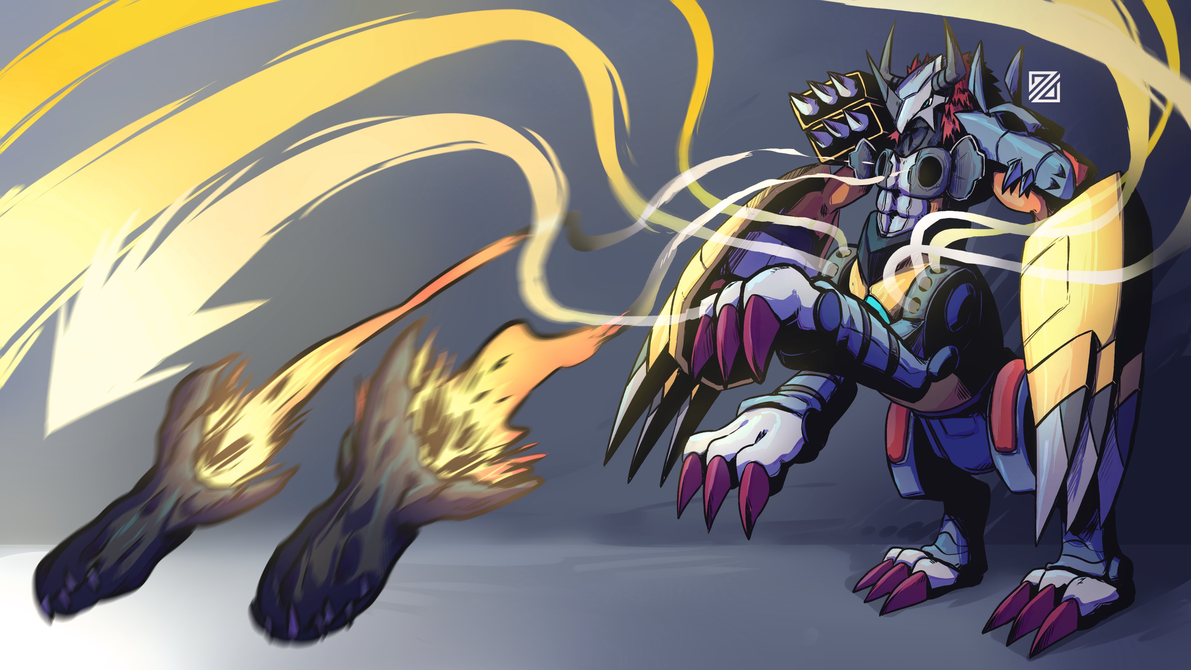 Wargreymon And Metalgarurumon Drawings Plabako Digimon Adventure Mini