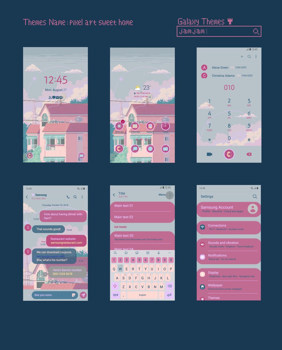 💙자료백업계¹⁴³ on Twitter: "RT @min880218_art: I uploaded my new galaxy themes. Search for [jamjam ...