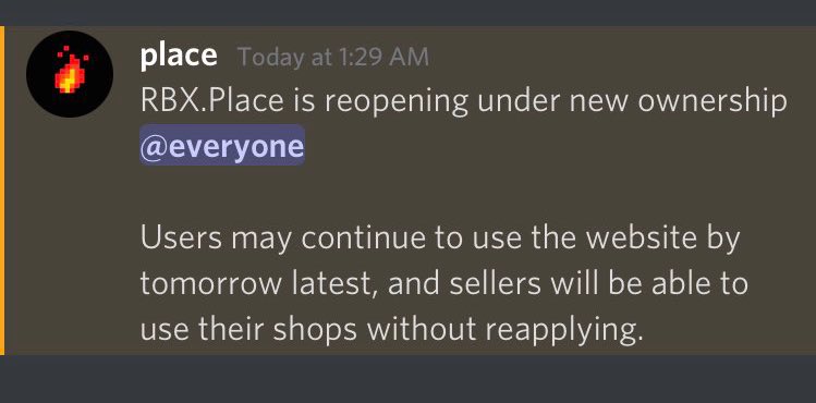 RTC on Twitter: "NEWS/UPDATE: RBX place is BACK and under new ownership. Some people wanted it ...