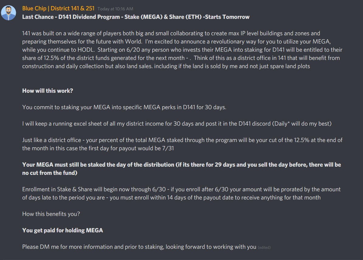 Blue Chip on Twitter: "Last day to join the Stake and Share program for ...