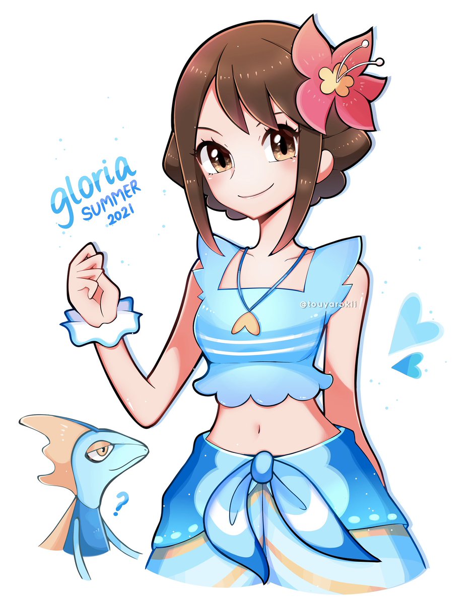 ユウリ(トレーナー) 「I drew Summer Gloria & Inteleon!! 🥺 #p」|Touya! ★のイラスト