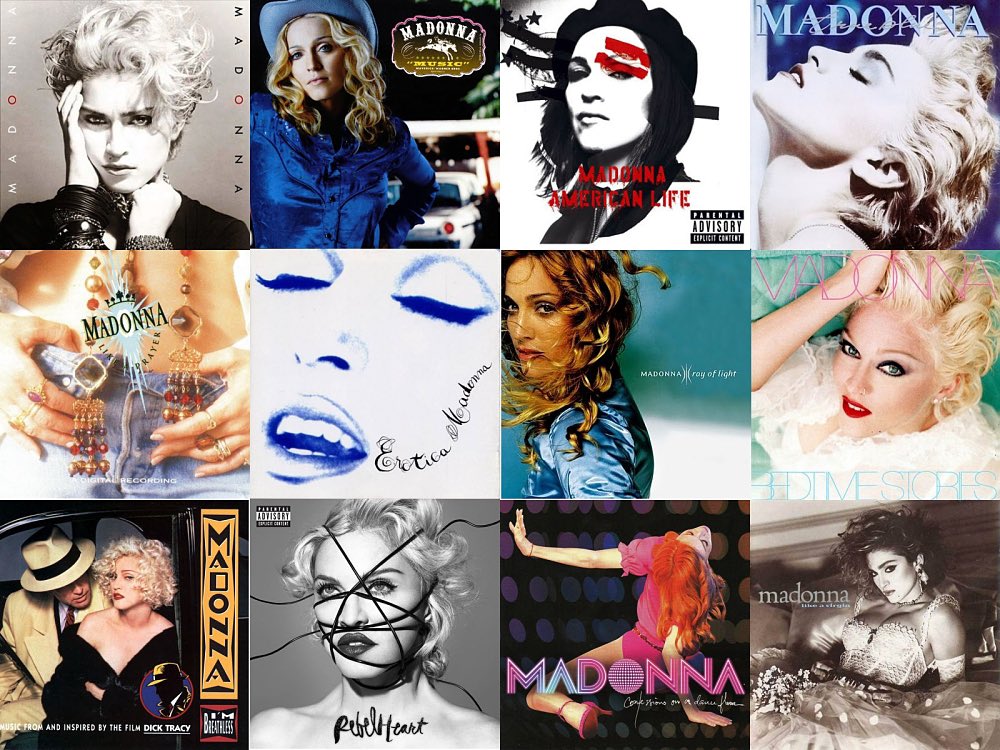 Madonna Album Covers Collage