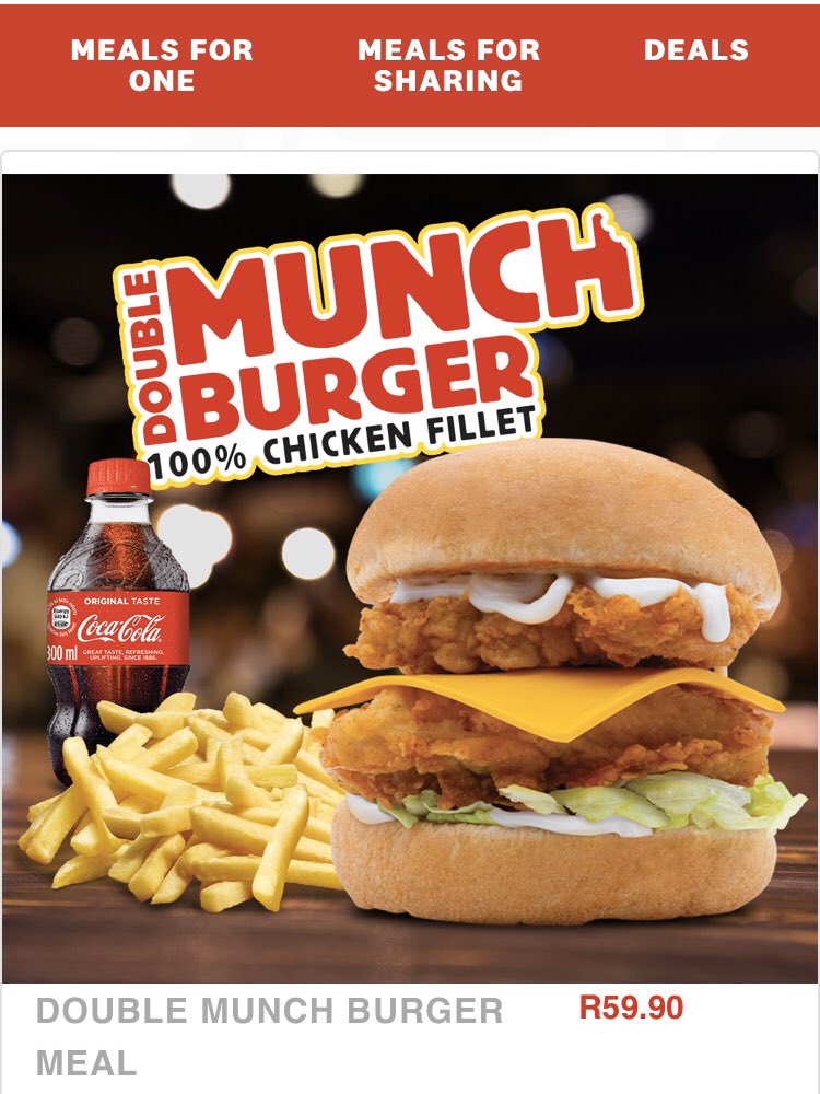 Teacher of the Word #ByFaith #KuyenzekangoJesu on Twitter: "@HungryLionSA Double Munch Burger ...