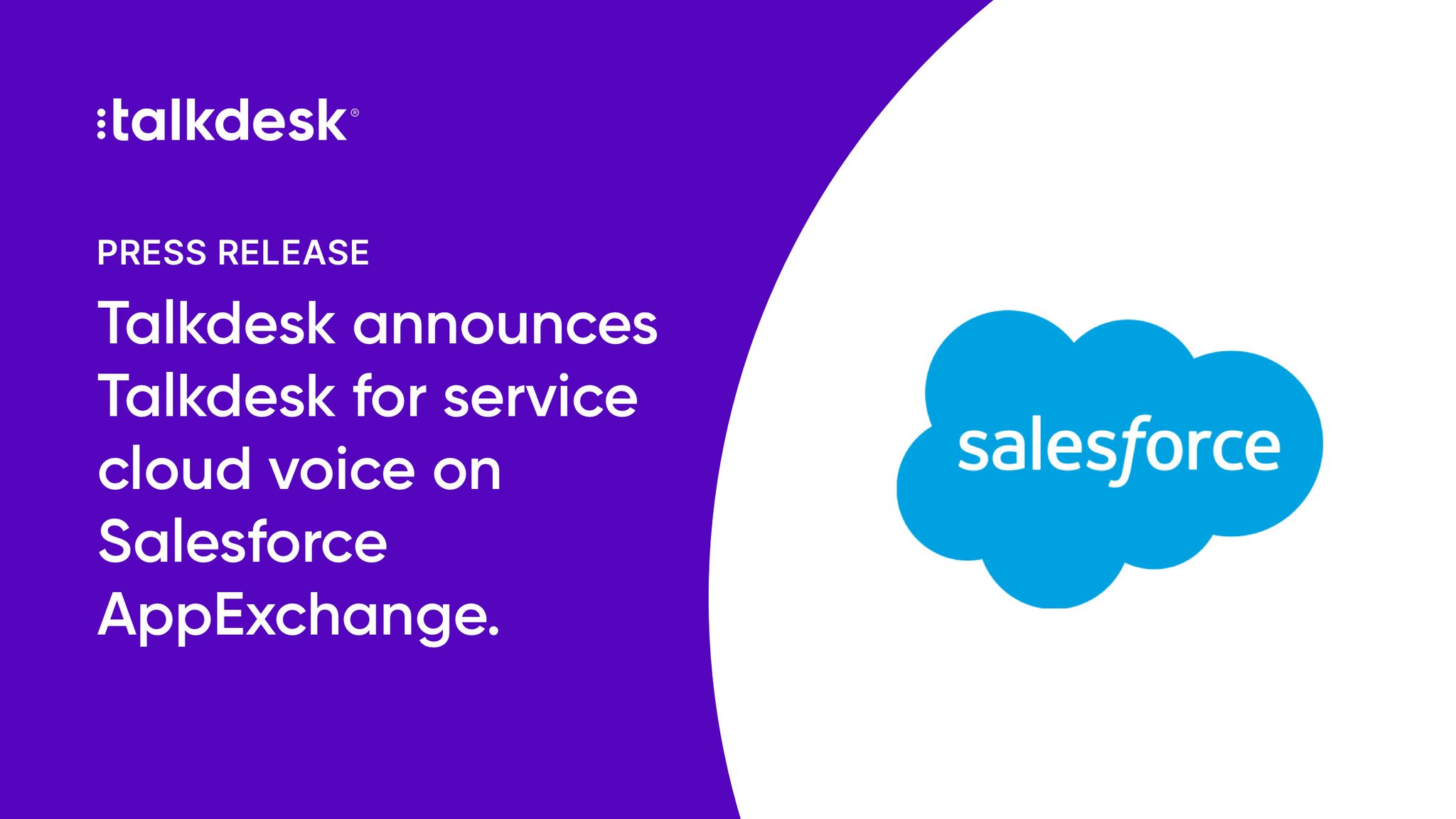 Talkdesk on Twitter: "Talkdesk announces Talkdesk for Service Cloud Voice on Salesforce ...