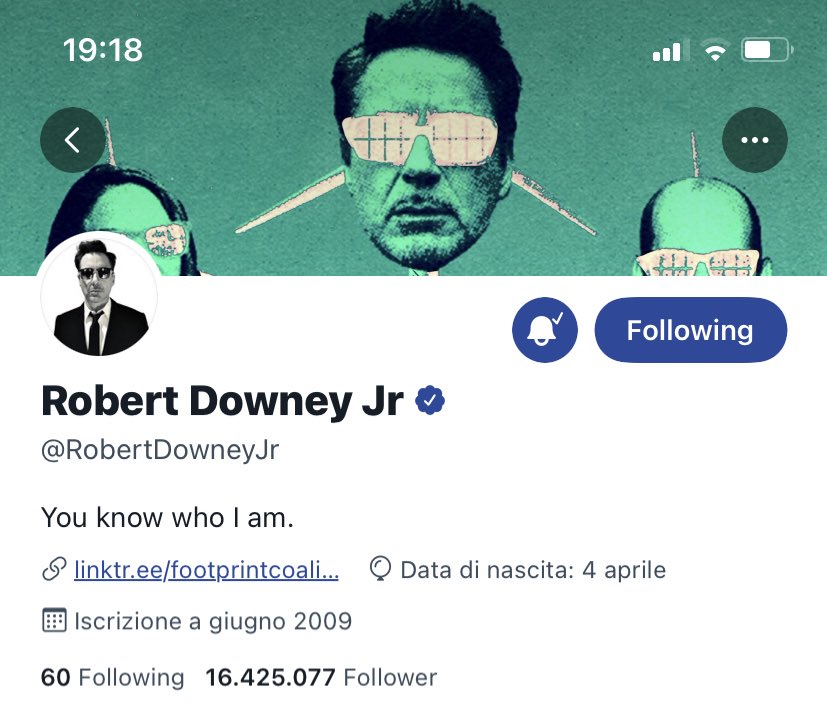 Robert Downey Jr Twitter