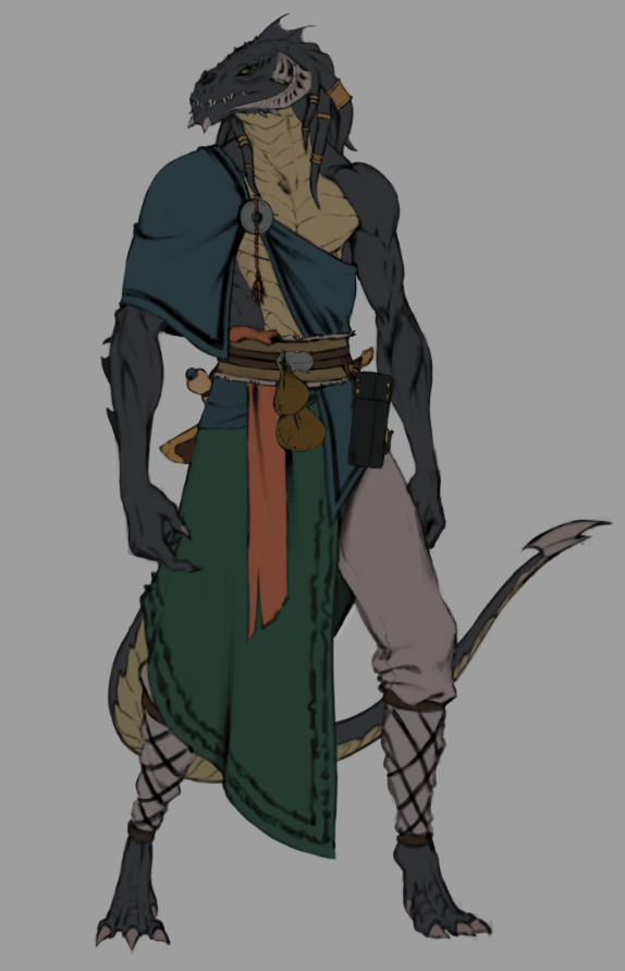 Dandd Black Dragonborn