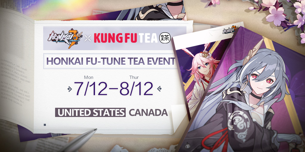Honkai Impact 3rd on Twitter: "[Honkai Impact 3rd × Kung Fu Tea] Collab Coming Soon From July 12 ...