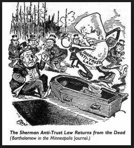 Sherman Antitrust Act Political Cartoon