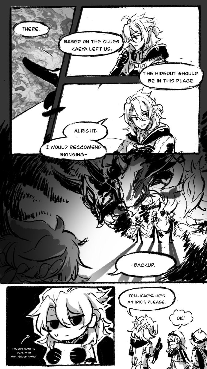 「Prequel of the last comic, Albedo helped finding Kaeya but 」I invoke ...