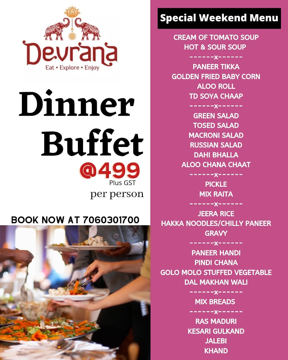 Buffet Dinner Menu Template PosterMyWall, 41% OFF